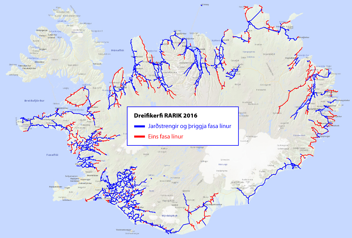 Rarik - Fréttir - Um 70% af rafdreifikerfi RARIK er þriggja fasa